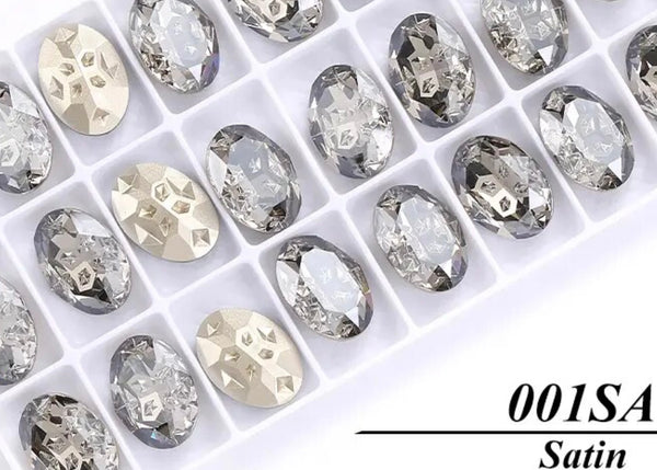 Crystals oval 13x 18 mm meteorite – Exclusive Craft