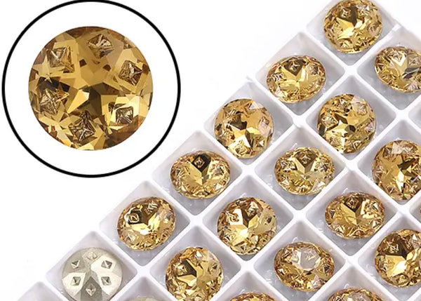 Crystal round rivoli 18 mm meteorite – Exclusive Craft